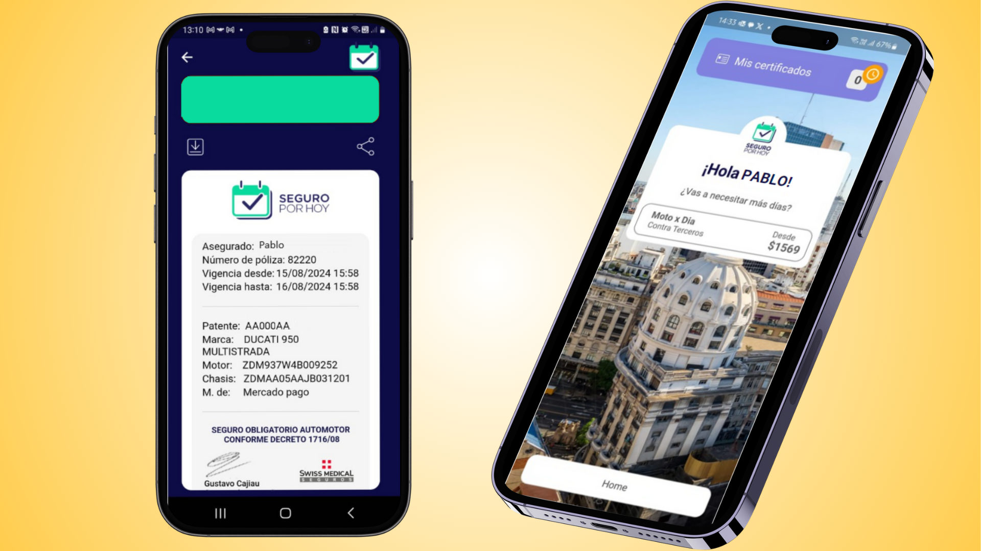 App de Seguro por Día - Seguro por Hoy